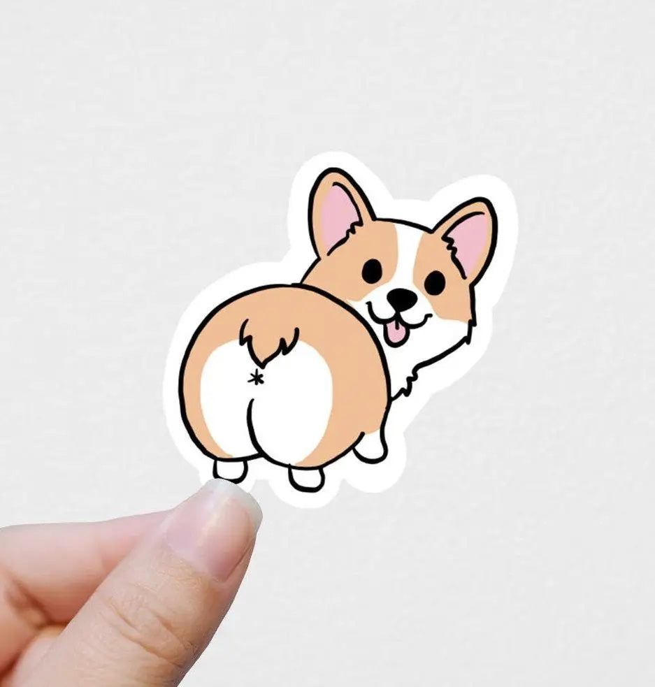 Cute Corgi Vinyl Sticker – The Long Dog Clothing Co.